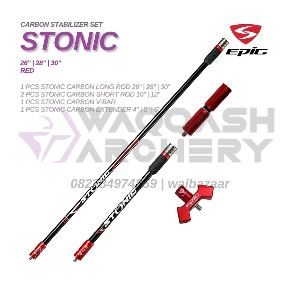 Jual EPIC STONIC CARBON STABILIZER SET Recurve Standar Bow Original ...