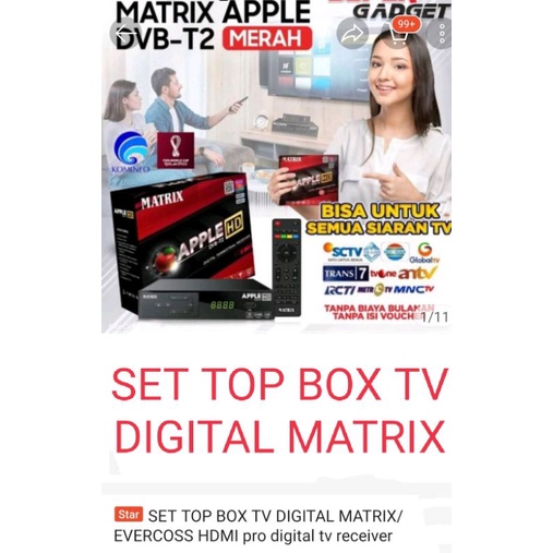 Jual MATRIX APPLE SET TOP BOX TV DIGITAL DVB T2 STB DIGITAL TV | Shopee ...