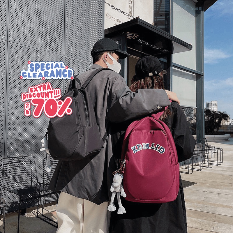 Jual KDMILD Backpack Pria Wanita Tas Ransel Unisex Remaja Kuliah ...