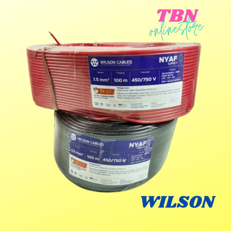 Jual Kabel Listrik Wilson Tunggal NYAF 1x1,5mm Serabut Tembaga Murni ...