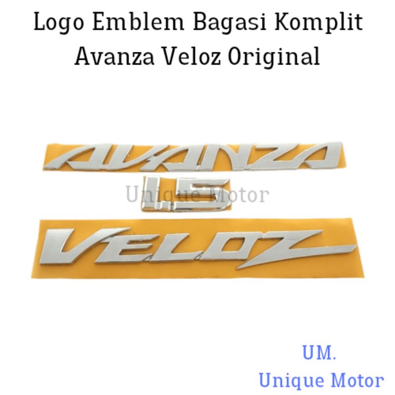 Jual Logo Emblem Bagasi Komplit Avanza Veloz Original | Shopee Indonesia