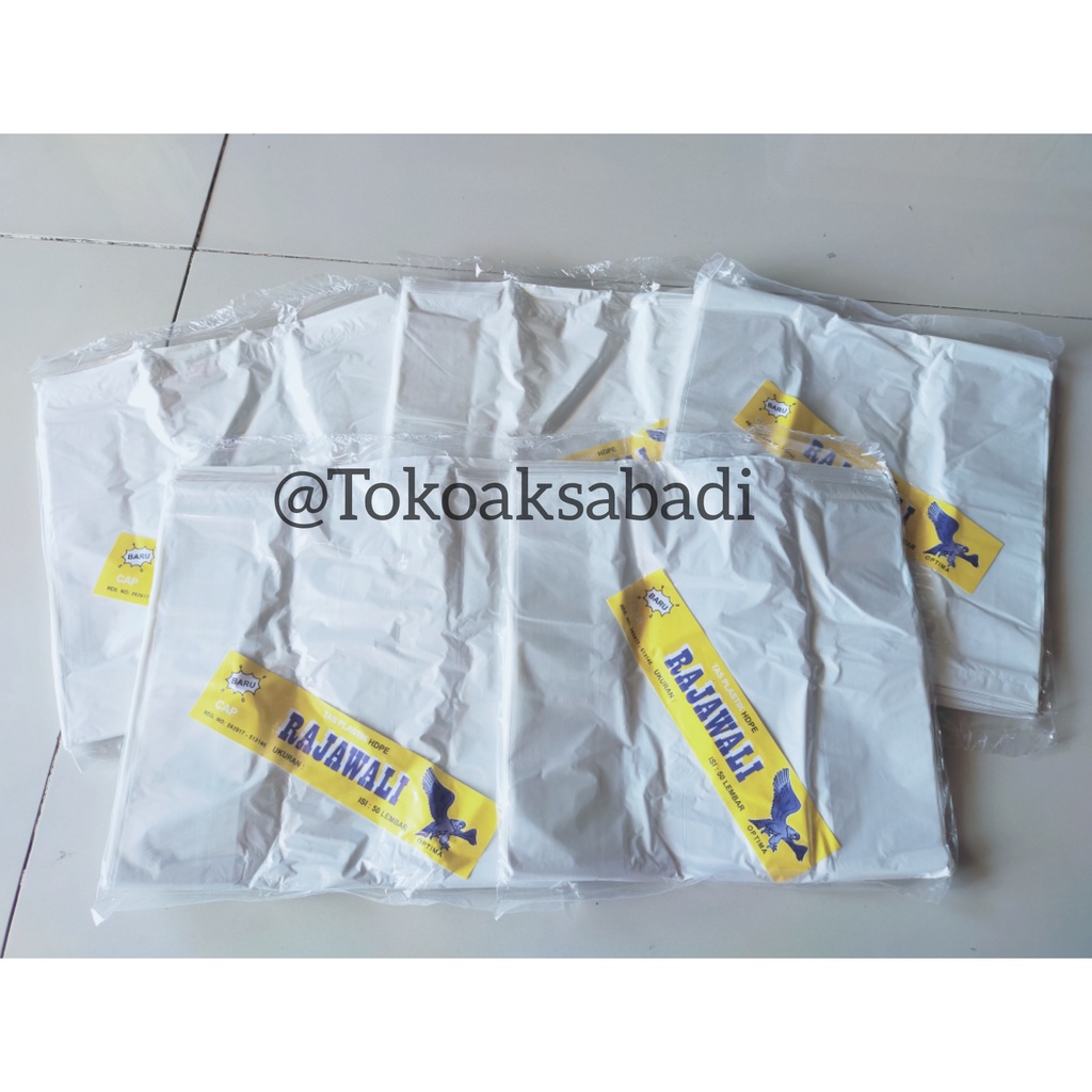 Jual KANTONG PLASTIK KRESEK MEREK RAJAWALI UKURAN 21 WARNA PUTIH SUSU I ...