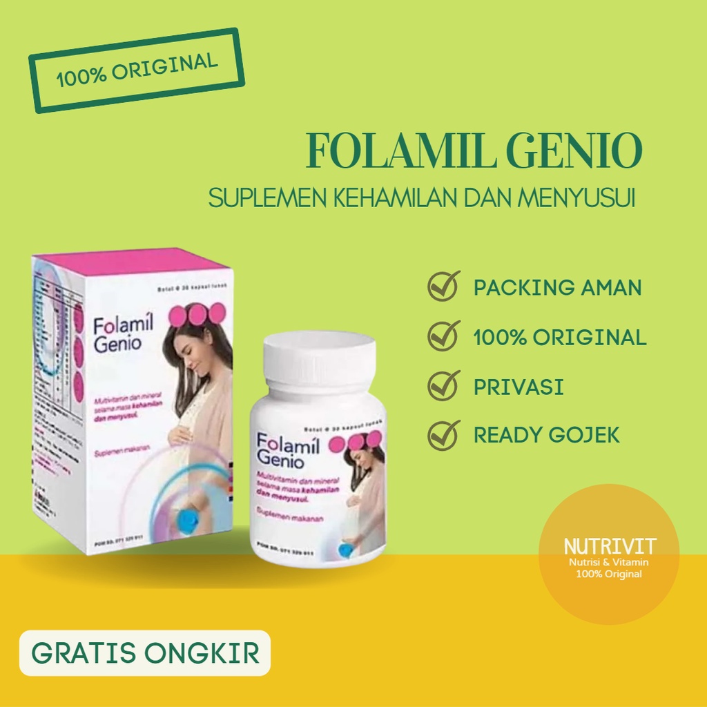 Jual FOLAMIL GENIO BOTOL 30 TAB | Shopee Indonesia