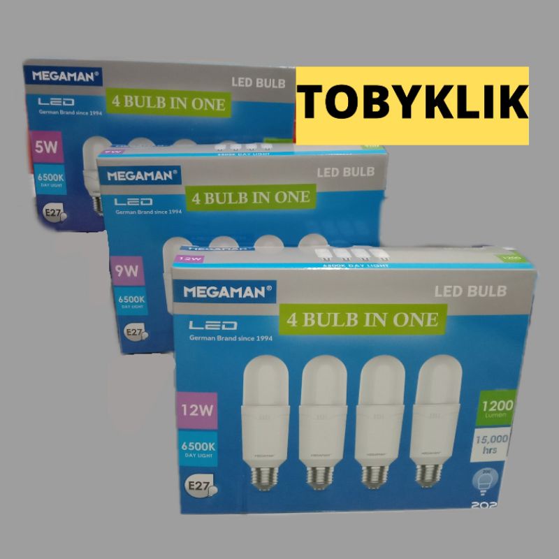 Jual Lampu LED MEGAMAN PBulb Stick Putih 4pcs 5W 9W 12W | Shopee Indonesia