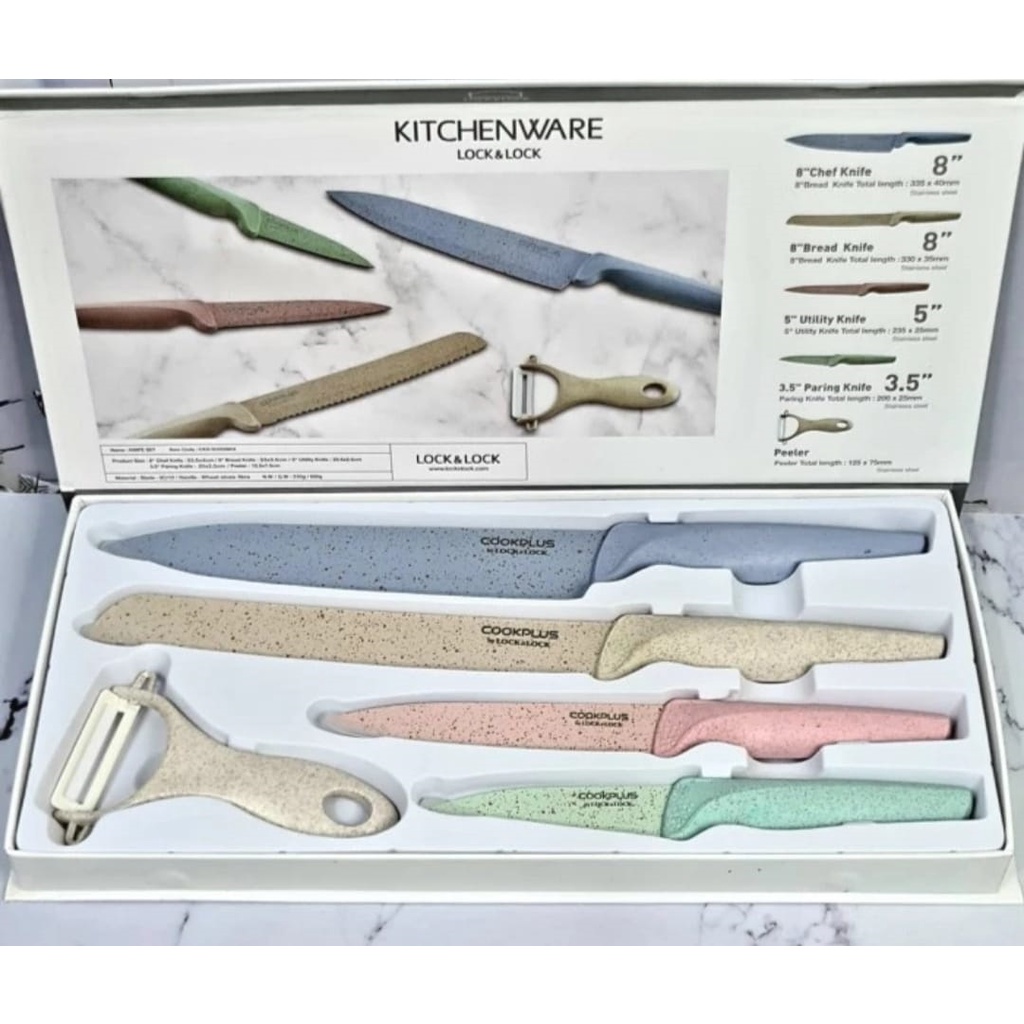 Jual LOCK N LOCK COLOR KNIFE SET 5 PCS | Shopee Indonesia