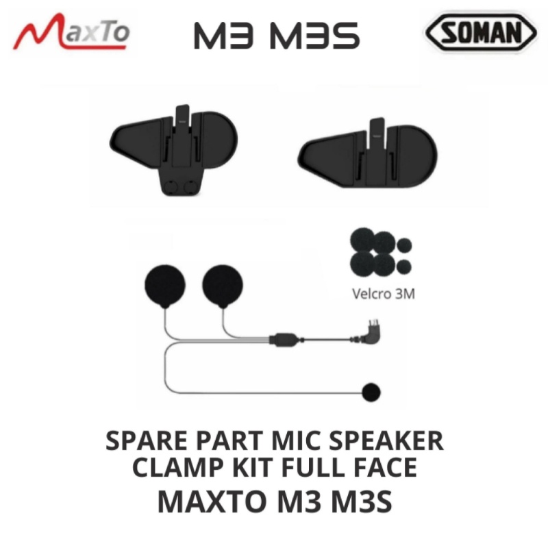 Jual Maxto M3 Intercom Helm Soman M3 Clamp Kit Set Helm Full Face Part ...