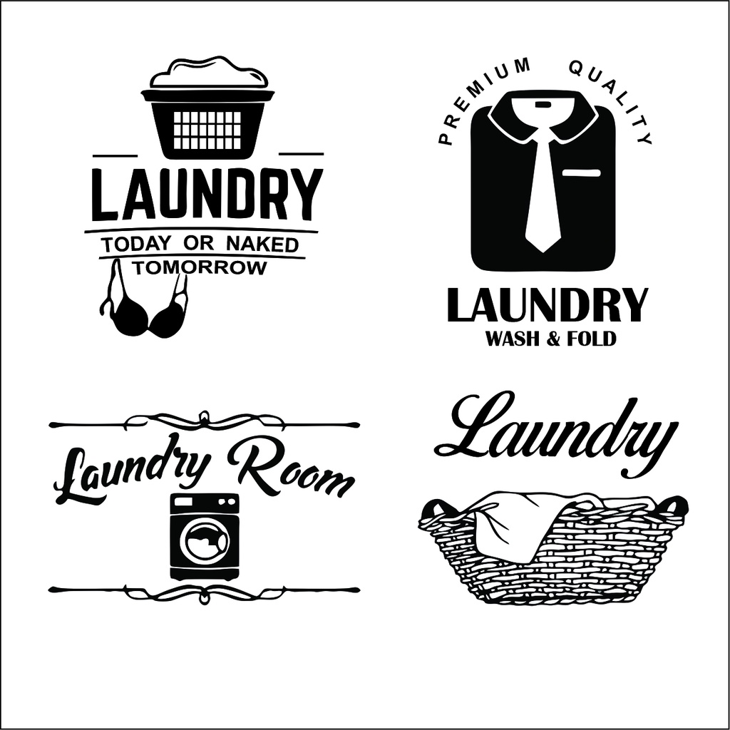 Jual Stiker Dinding Laundry Room Wall Sticker Dinding Custom Tembok ...