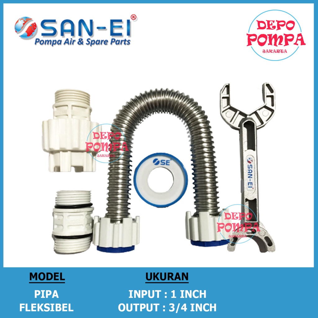 Jual Pipa Fleksibel Pompa Air ORIGINAL SAN EI / Pipa Flexibel | Shopee Indonesia