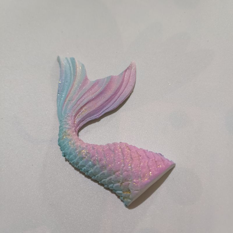 Jual Topper ekor mermaid tail untuk hiasan cake ulang tahun / clay ekor ...