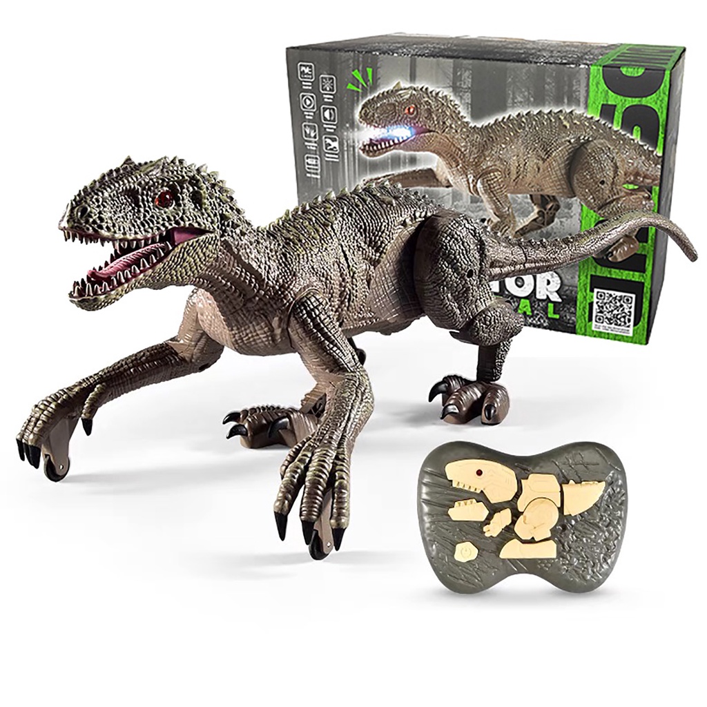 Jual 2.4G Remote Control Dinosour Raptor Mainan Jurassic World Bisa ...