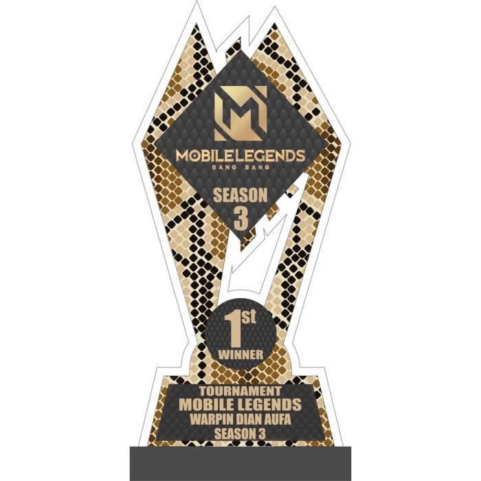 Jual Trophy Plakat Akrilik Custom/Piala Mobile Legend/Esport/Thropy ...