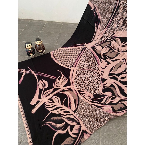 Jual Kain batik solo abstrak daun isen hitam | Shopee Indonesia