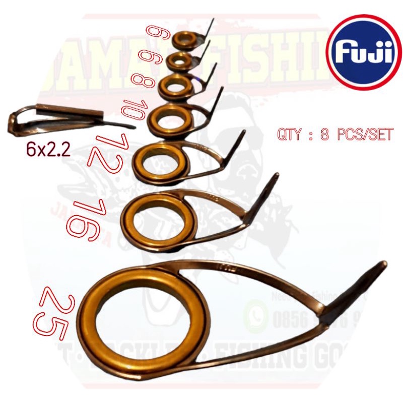 Jual RING GUIDE FUJI SET GOLD CERMET SPINNING DAN BC/ OH LOW RIDER ...