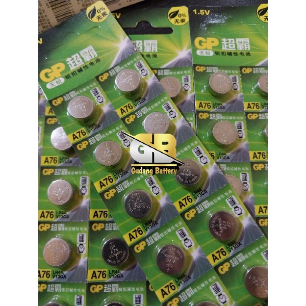 Jual Baterai kancing GP A76/LR44 V13GA - GP 189/LR54 V10GA | Harga satuan | Shopee Indonesia