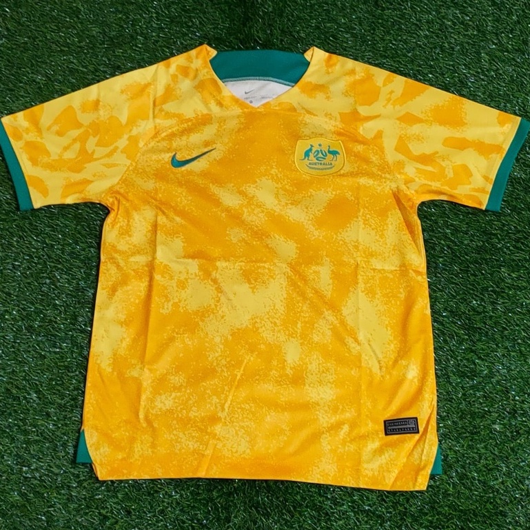 Jual Jersey Bola Negara Australia Home Piala Dunia World Cup 2022 Import Baju Futsal Pria ...