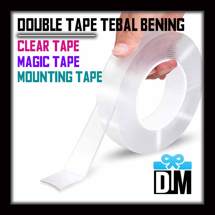 Jual Double Tape Bening Tebal Transparant Gantungan Barang Tembok ...