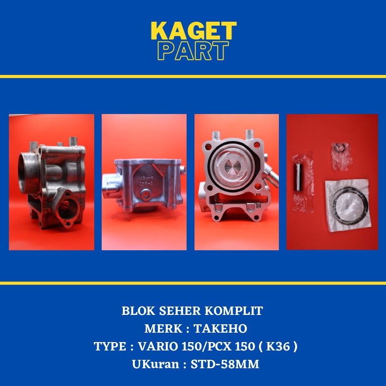 Jual BLOK SEHER MERK TAKEHO TIPE HONDA VARIO 150/ PCX 150 ( K36 ...