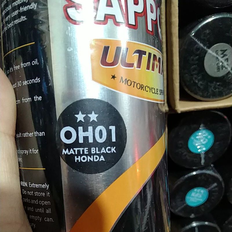 Jual cat spray pilok pilox cat semprot sapporo ultimate saporo ultimate oh01 matte black honda ...
