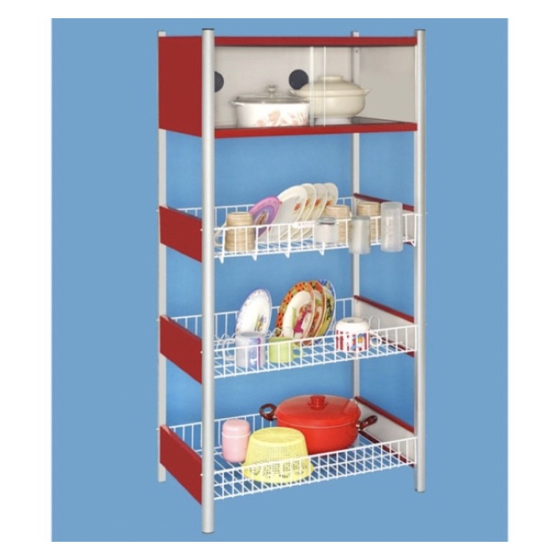 Jual Rak Piring/ Rak Gelas/ Rak Aluminium Master Warna Merah/Biru RO4AW ...