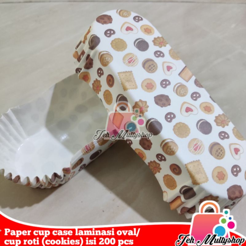 Jual paper cup case laminasi oval/cup roti cookies isi 200 pcs | Shopee ...