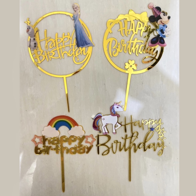 Jual Cake topper AKRILIK karakter /paw patrol/ LOL/ Frozen/ mickey ...