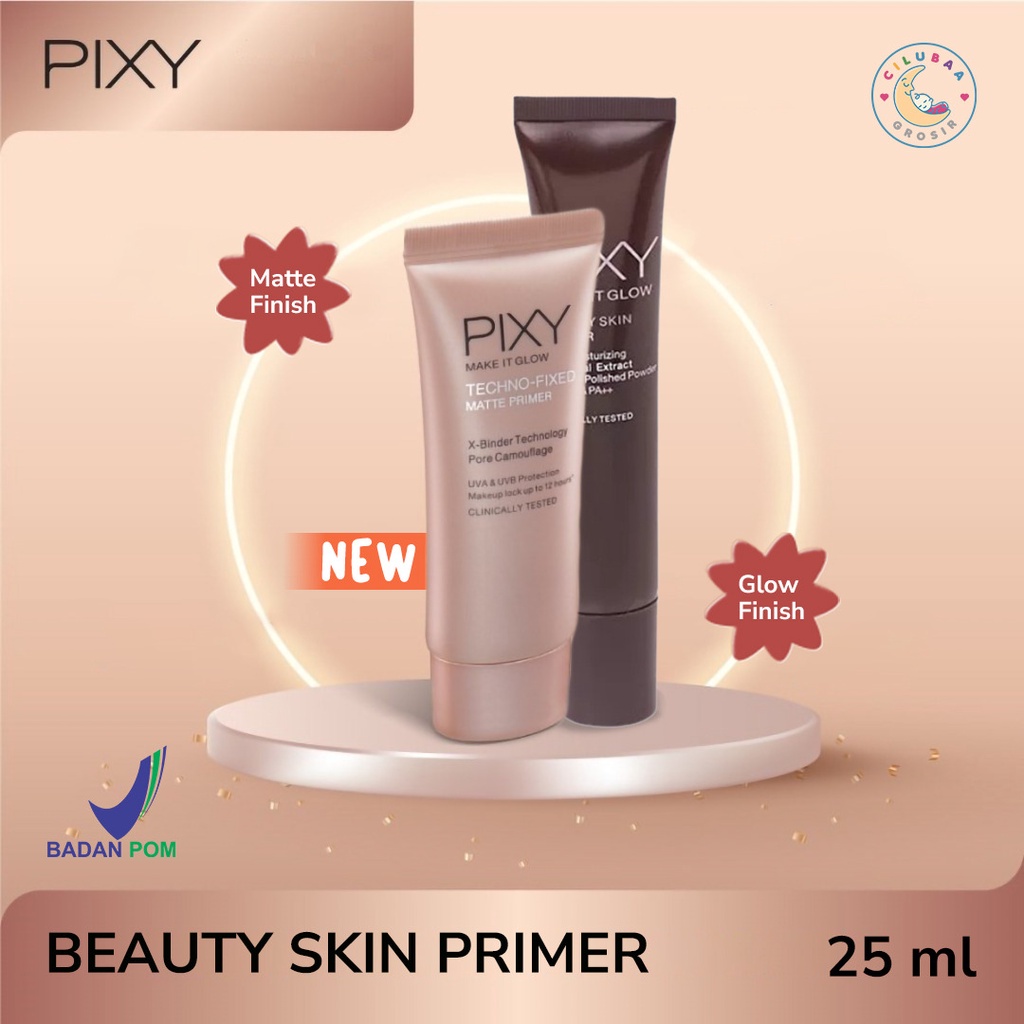 Jual PIXY Beauty Skin Primer Make It Glow 25ml || Techno-Fixed Matte ...