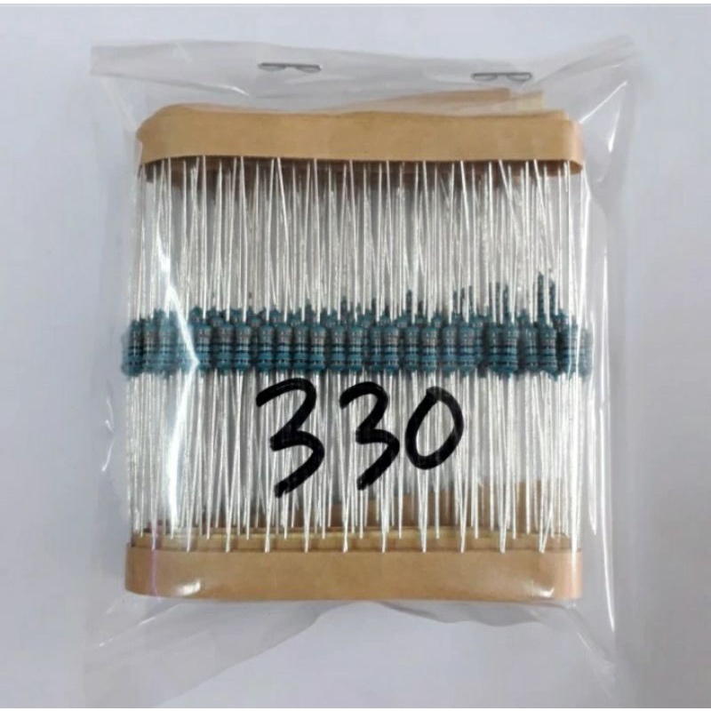 Jual Resistor 330 ohm 1/4watt isi 200pcs Resistor untuk lampu LED 5mm ...