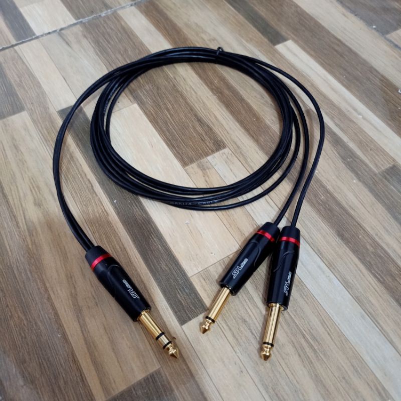 Jual Kabel Jack Stereo To 2 Jack Mono 3m SPL ORIGINAL - Kabel Jack Stereo 6.5mm To 2 Jack Mono ...