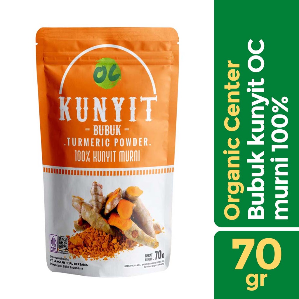 Jual Organic Center - Bubuk Kunyit 70gr - Turmeric Powder - Bumbu Masak ...