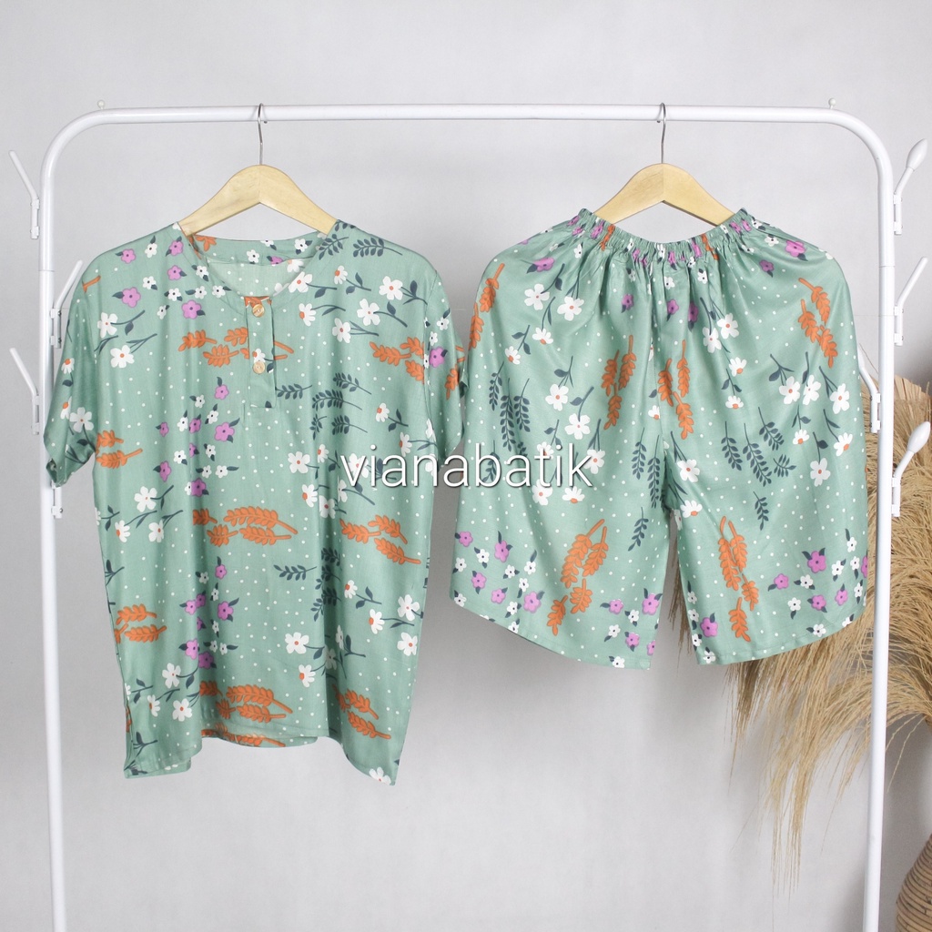 Jual Setelan Baju Tidur Wanita Lengan Pendek Dewasa Piyama Kancing ...
