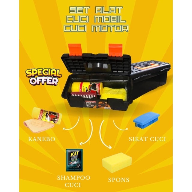 Jual PERLENGKAPAN SET ALAT CUCI MOBIL DAN CUCI MOTOR (CARWASH TOOL ...