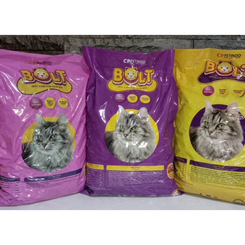 Jual Bolt Cat Repack 1kg Kitten & 800gr Adult All Variant - makanan ...
