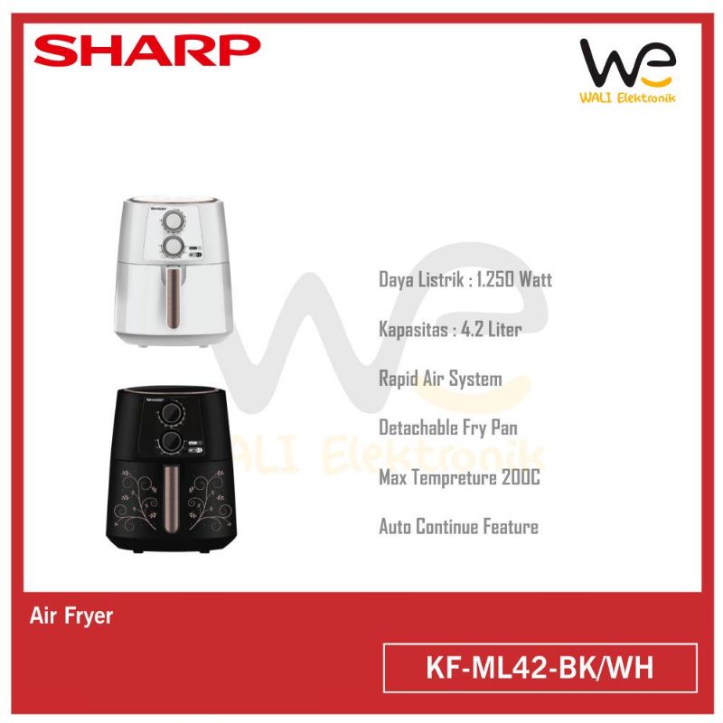 Jual Sharp Air Fryer KF-MP42-WH/4.2L/PUTIH | Shopee Indonesia