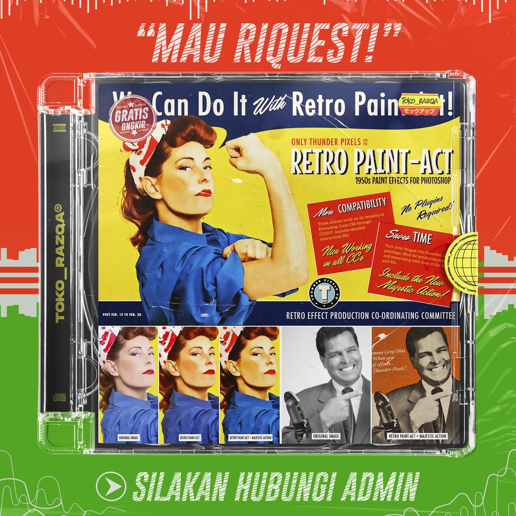 Jual Retro Paint Act + Kit For Photoshop Action PS Action | Shopee ...