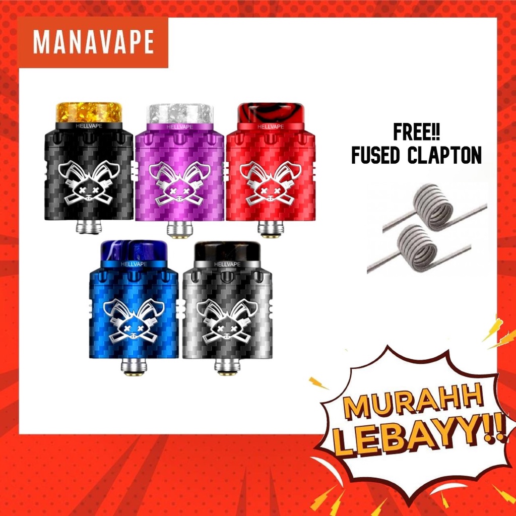 Jual DEAD RABBIT V3 RDA CARBON 24mm AUTHENTIC by HELLVAPE | Shopee Indonesia