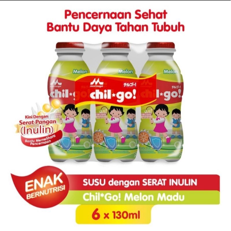 Jual MORINAGA CHIL-GO Melon Botol 130ml (1Pack Isi 6pcs) | Shopee Indonesia