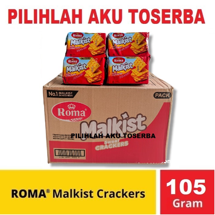 Jual Biskuit Roma Malkist Crackers 105 gr - ( HARGA 1 DUS ISI 30 ...