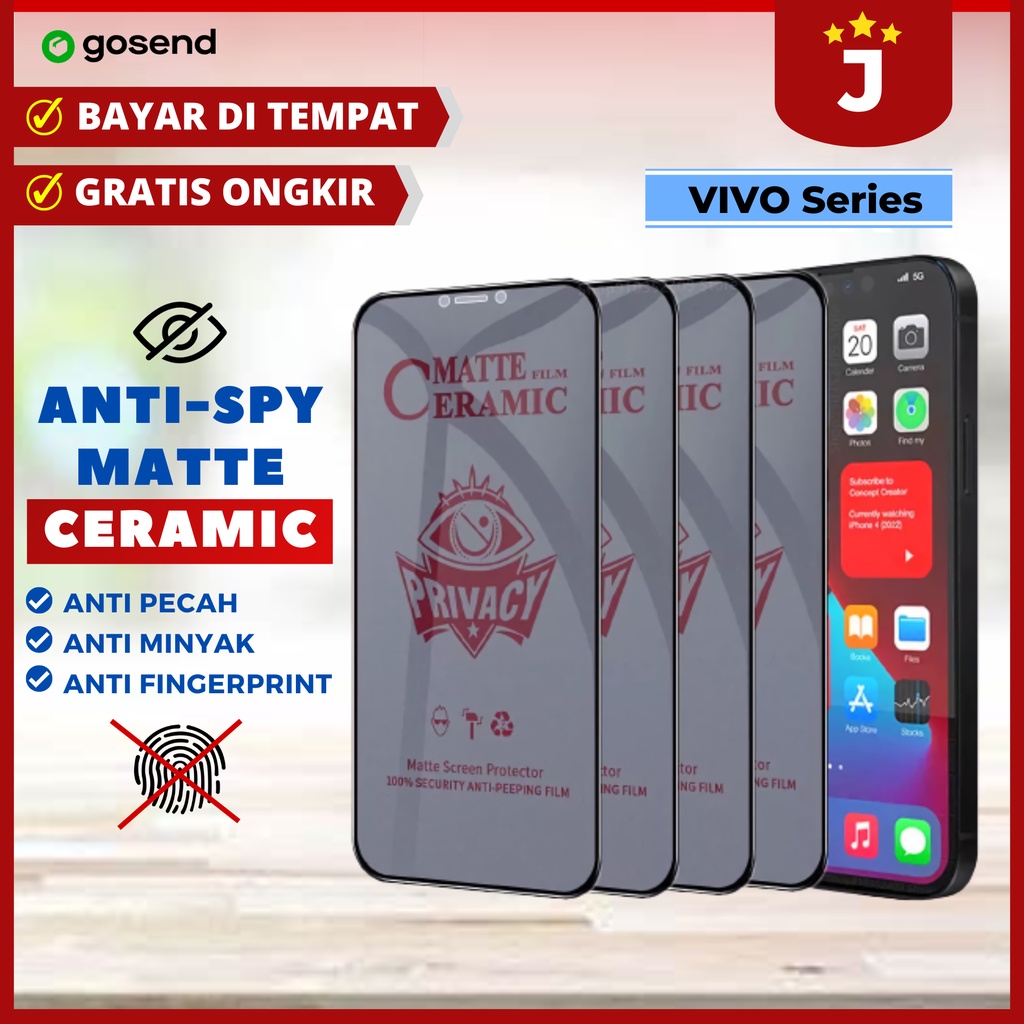 Jual Tempred / Tampered / Temple Glass / GlasPrivacy Anti Gores Matte / Anti Spy Anti Pecah Anti ...