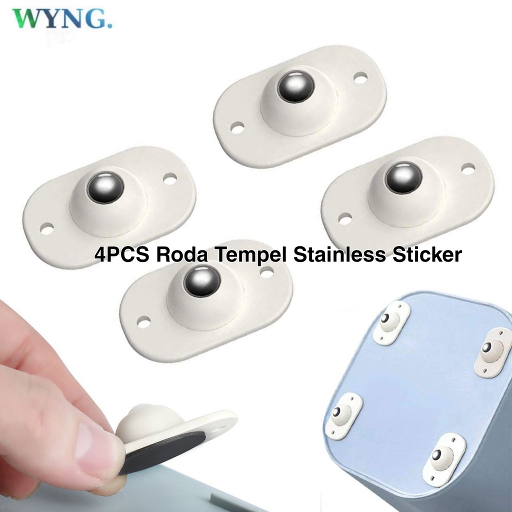 Jual 4pcs Roda Tempel Mini Serbaguna / Roda Troli 360 Stainless ...