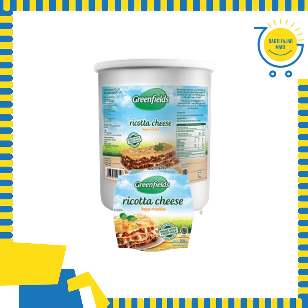 Jual Ricotta Cheese Greenfields | Keju Ricotta Greenfields 250gr ...