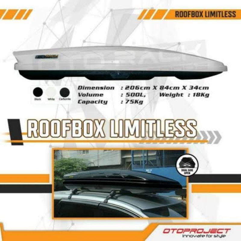 Jual Roofbox Bagasi Atas mobil Model limitless otoproject | Shopee ...