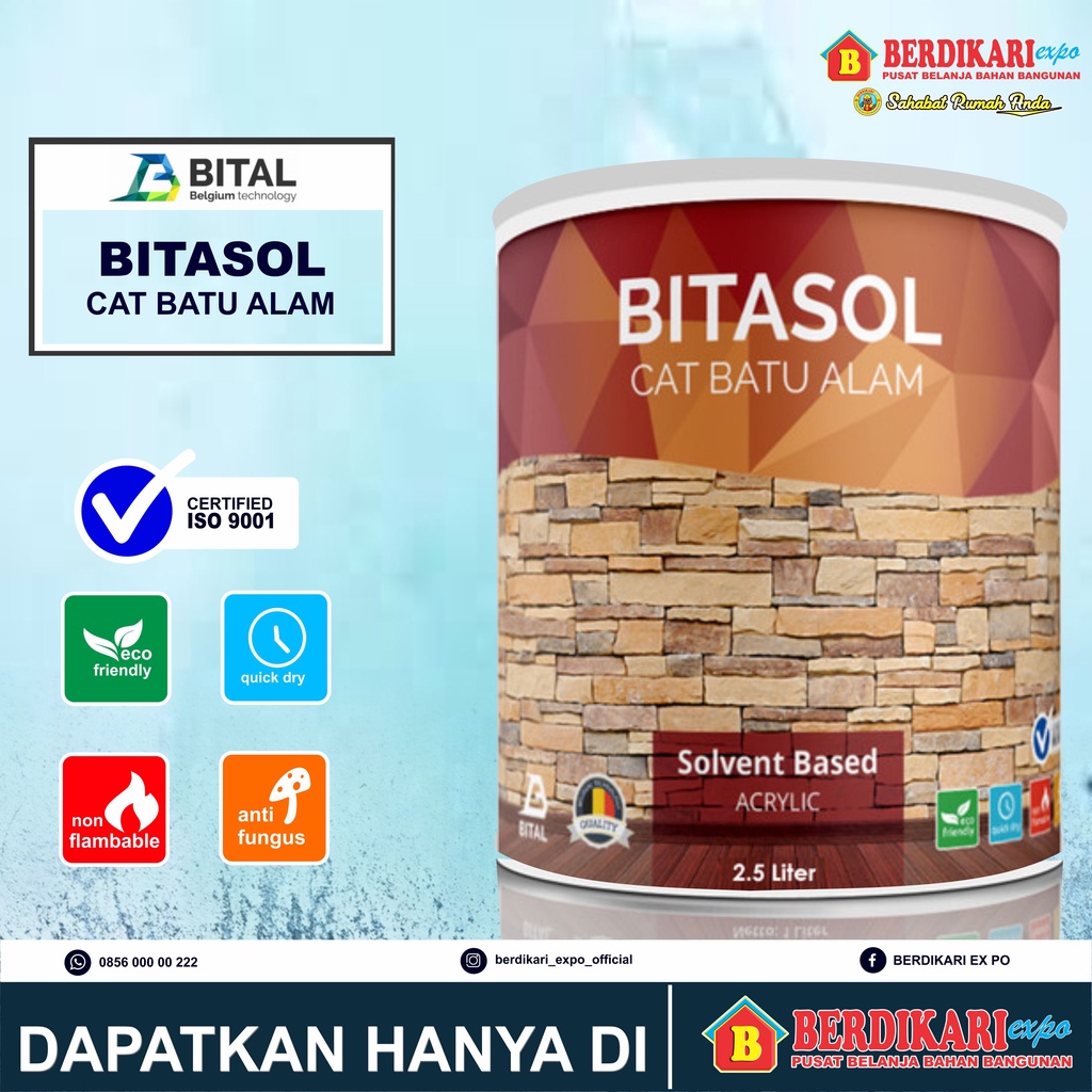 Jual CAT BATU ALAM GLOSS BITAL - BITASOL 1LT | Shopee Indonesia