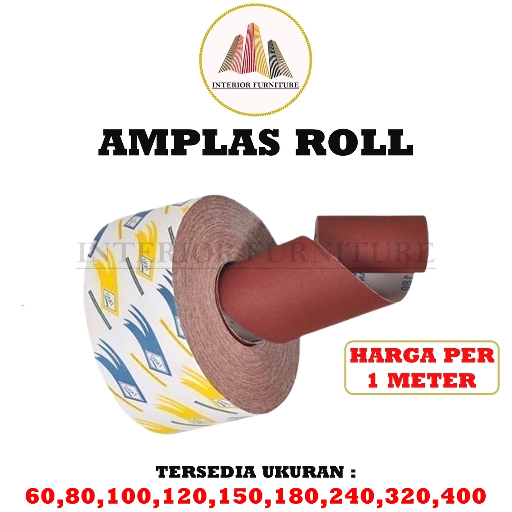 Jual Amplas Roll Amplas Meteran Amplas 1 Meter Grit 60 80 100 150 180 240 320 | Shopee Indonesia