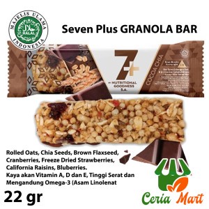 Jual Granola Bar Seven Plus 7+ Snack Bar Cemilan Sehat Choco Chia 22gr | Shopee Indonesia