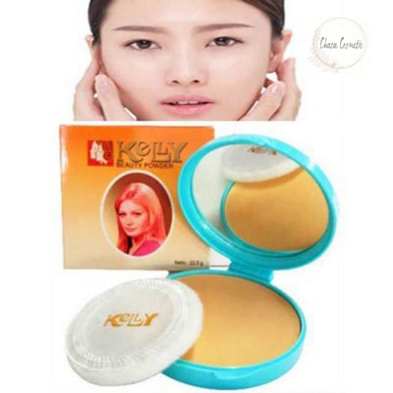 Jual Kelly Beauty Powder/Compact Powder Kuning Langsat | Shopee Indonesia