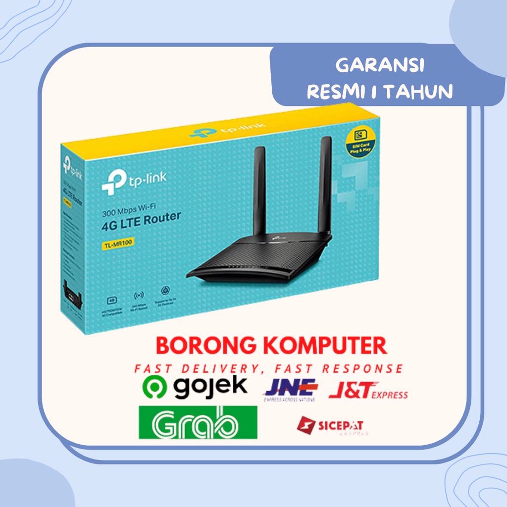 Jual TP-LINK TL-MR100 300 Mbps Wireless N 4G LTE Router | Shopee Indonesia