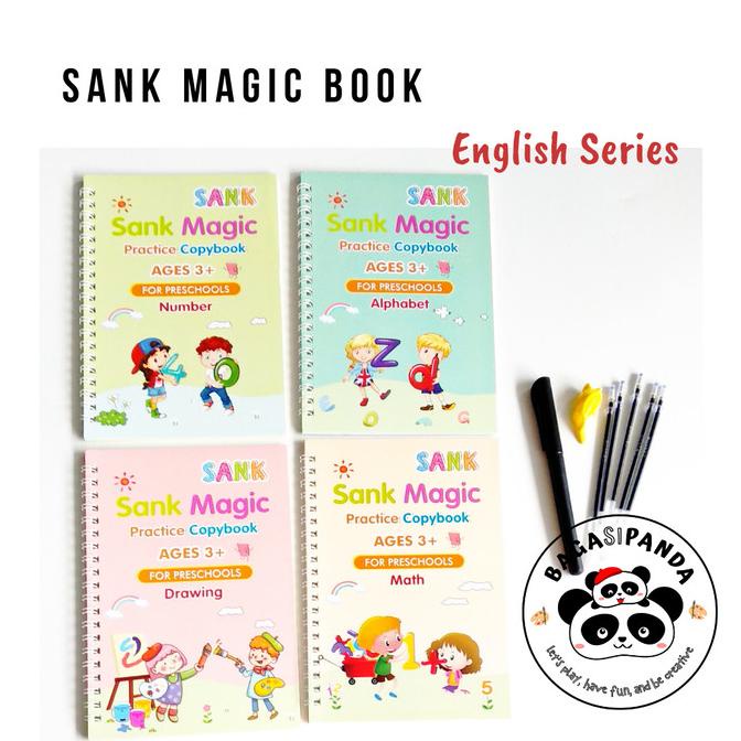 Jual Sank Magic Book English Series isi 4 (Alphabet, Number, Math ...