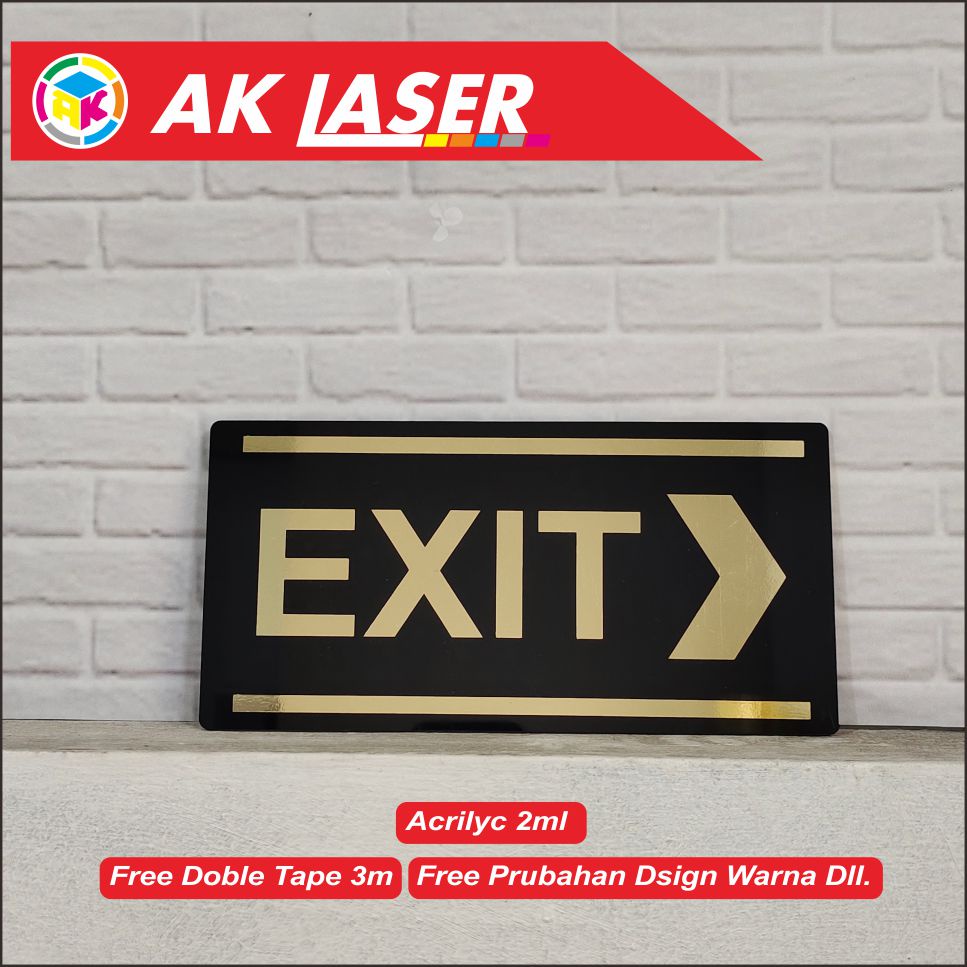 Jual AKRILIK SIGNAGE EXIT KANAN | Shopee Indonesia