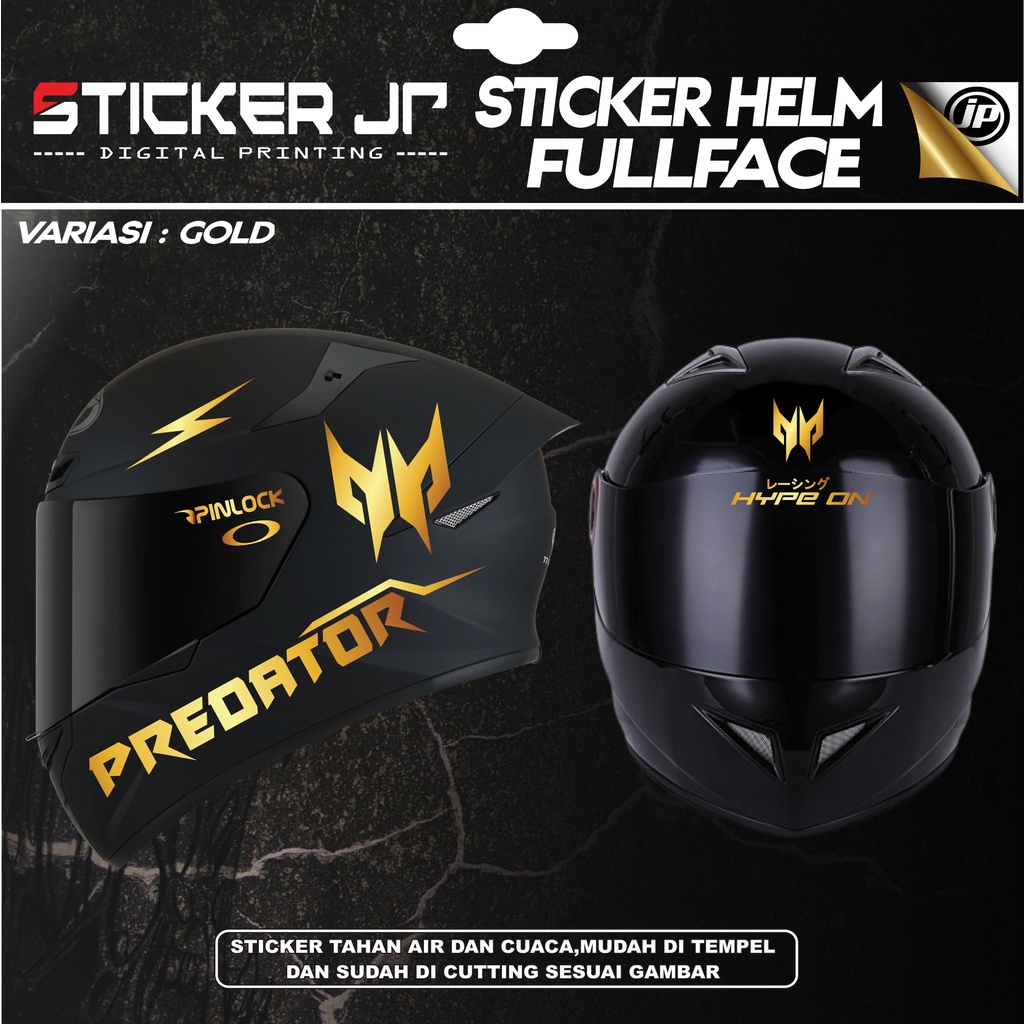 Jual Stiker Helm Full Face - Cutting Sticker helem FullFace Predator ...