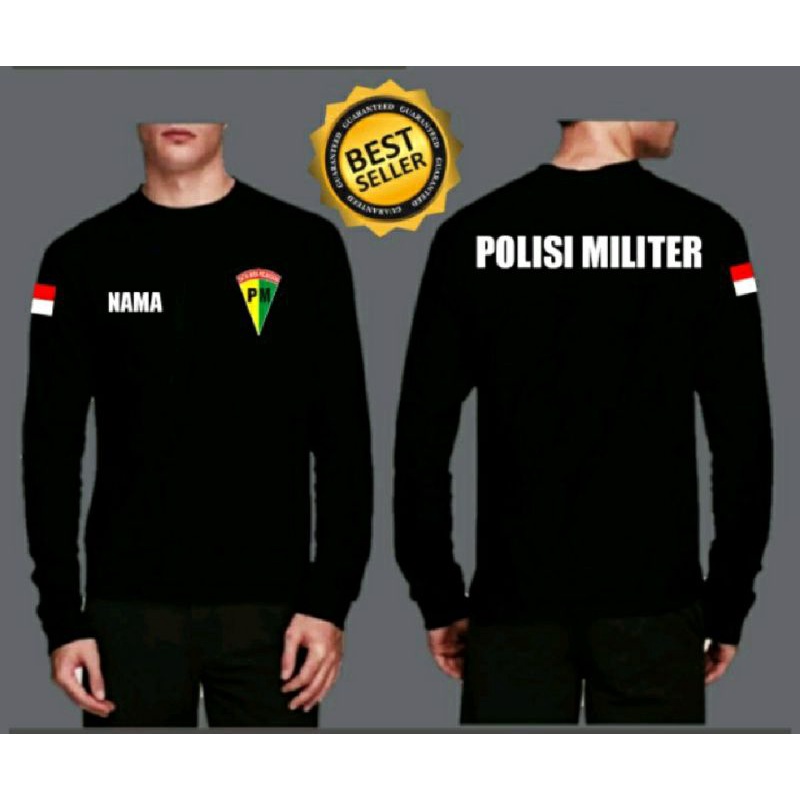 Jual KAOS LENGAN PANJANG POLISI MILITER FREE NAMA DADA | Shopee Indonesia